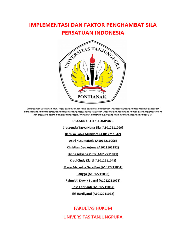 Pend - Pancasila Kelompok 3 | PDF