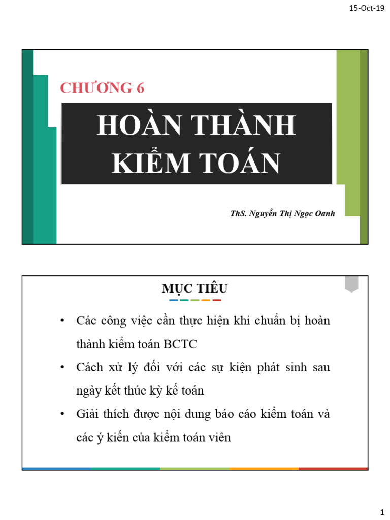 Chuong 6 - Hoan Thanh Kiem Toan | PDF
