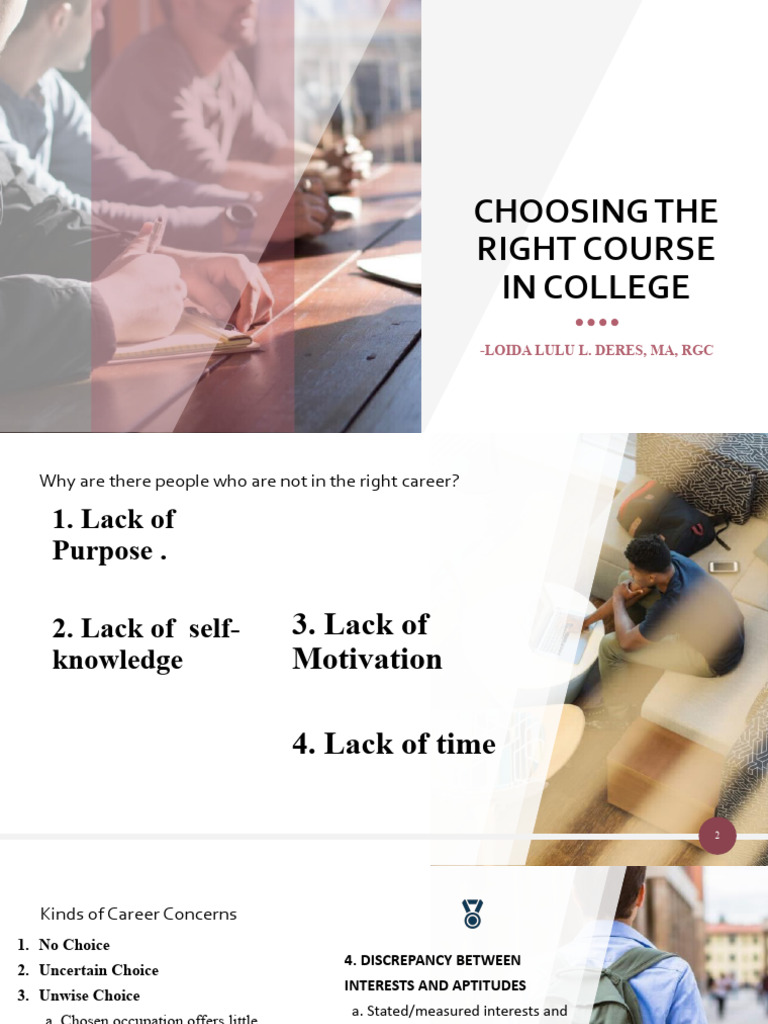 Choosing Theright Career Intro EDITED | PDF | Engineering | Bachelor's ...