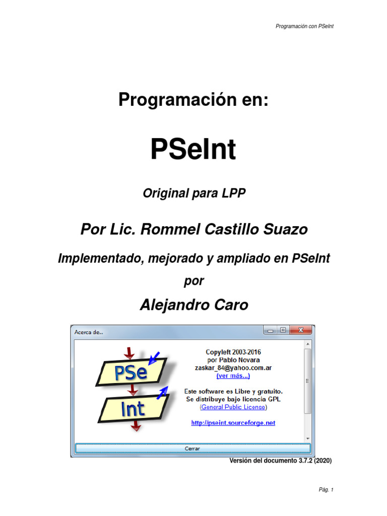 3 7 2 Manual Pseint Descargar Gratis Pdf Programa De Computadora Programación