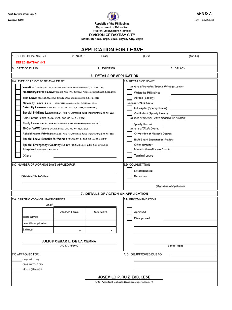 Form 6 Updated | PDF