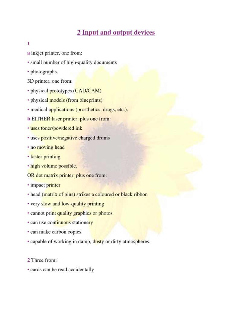 2 Input and Output Devices | Download Free PDF | Printer (Computing) | Qr Code