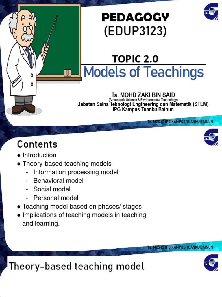 Teaching Models Overview in EDUP3123 | PDF | Learning | Educational ...