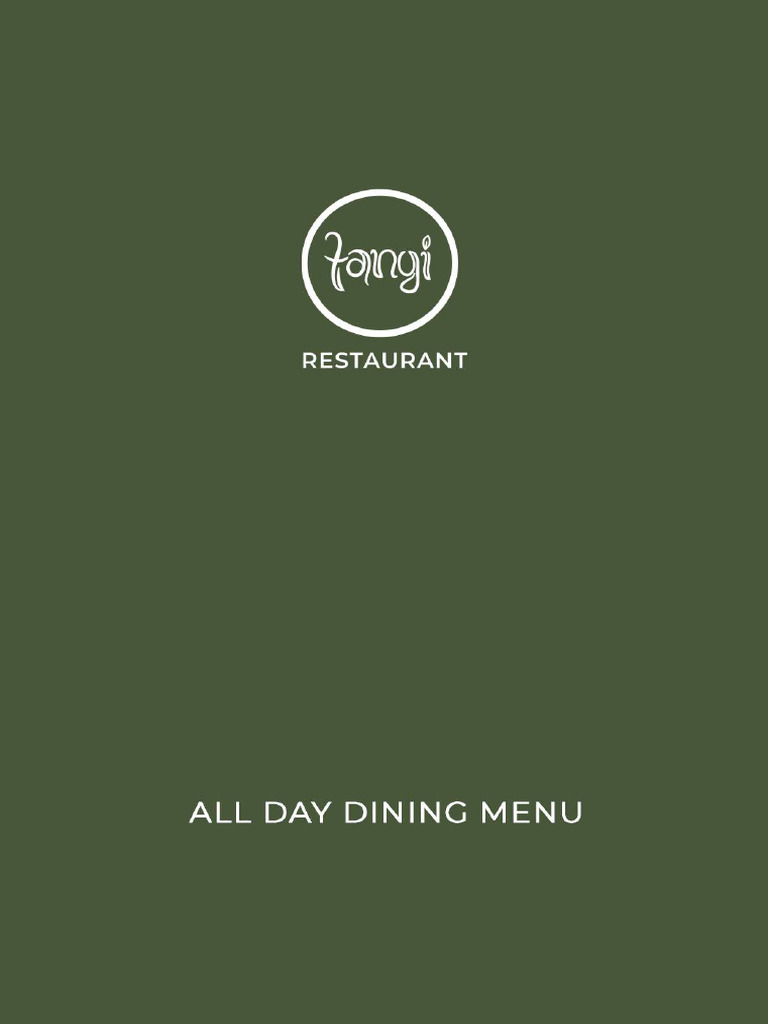 Tangi Restaurant Menu 2023 | PDF