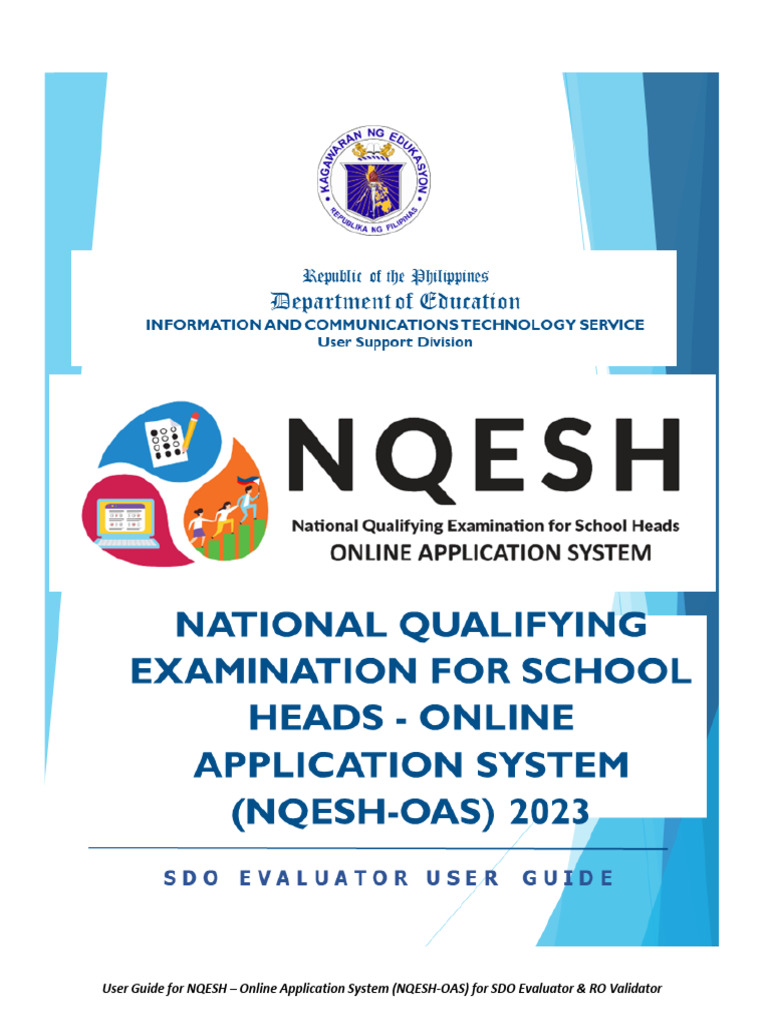 NQESH OAS 2023 RO DO User Guide | PDF | Login | User (Computing)