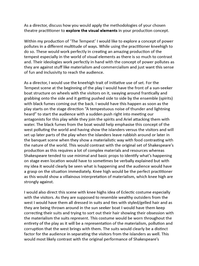 Tempest Essay | PDF | The Tempest