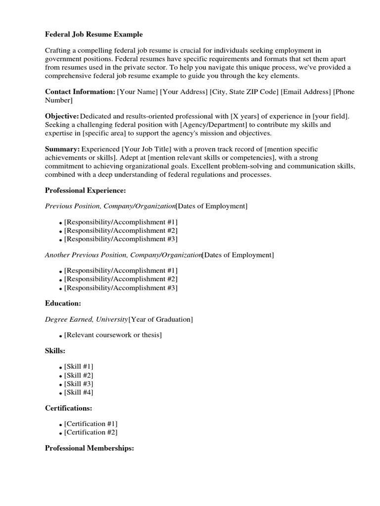 Federal Job Resume Example | PDF | Résumé