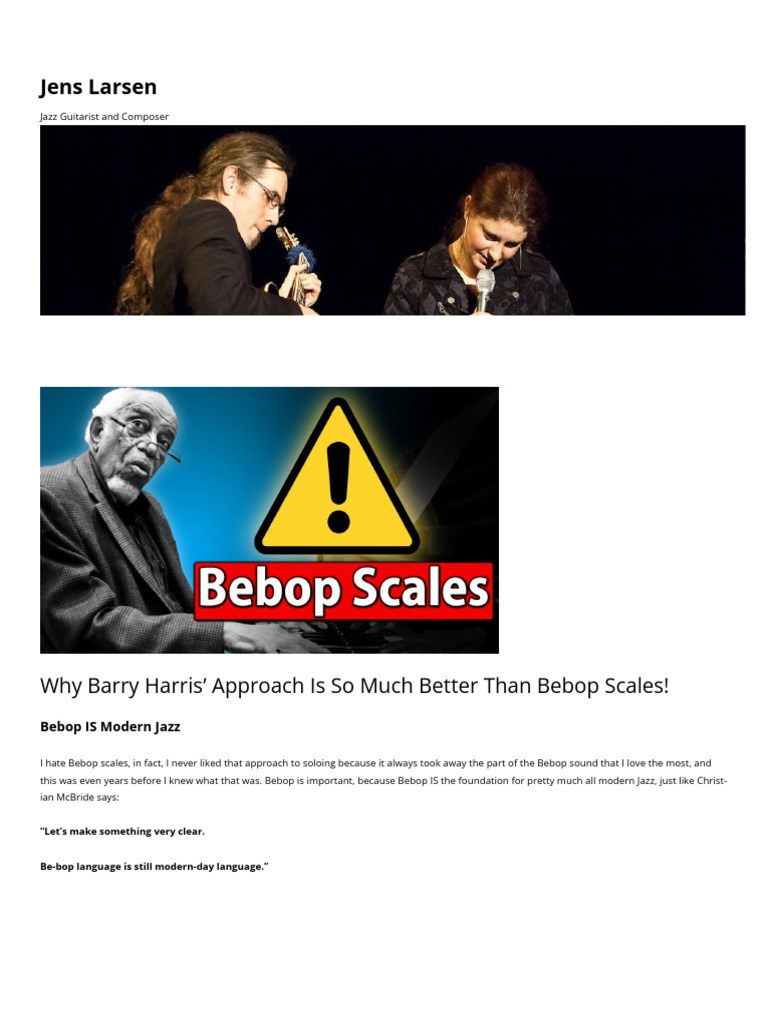 Barry Harris vs. Bebop Scales: Jazz Insights | PDF | Jazz | Scale (Music)