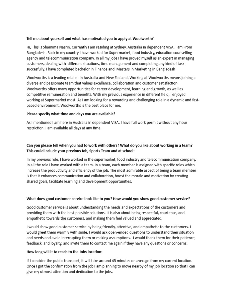 Woolworth Interview | PDF | Learning | Human Communication