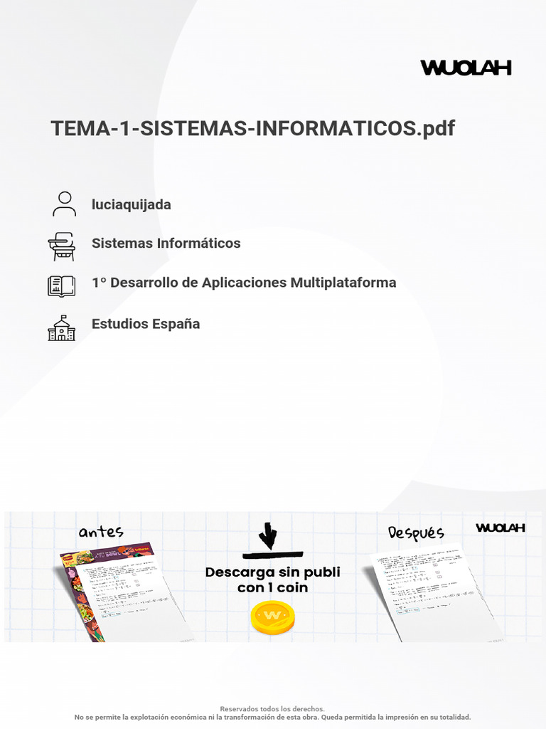 Wuolah Free TEMA 1 SISTEMAS INFORMATICOS | PDF | Almacenamiento de datos de la computadora ...