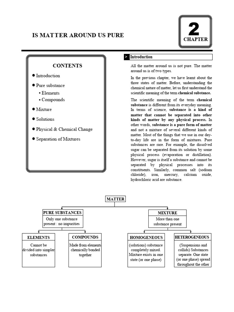 Ch-2-Is Matter Around Us Pure | PDF | Mixture | Metals