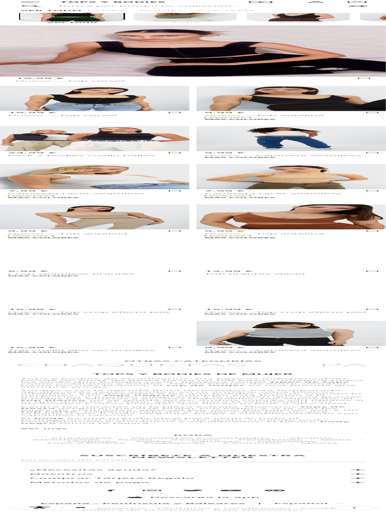 Tops y Bodies de Mujer Stradivarius España | PDF | Apariencia humana | Softlines (venta minorista)