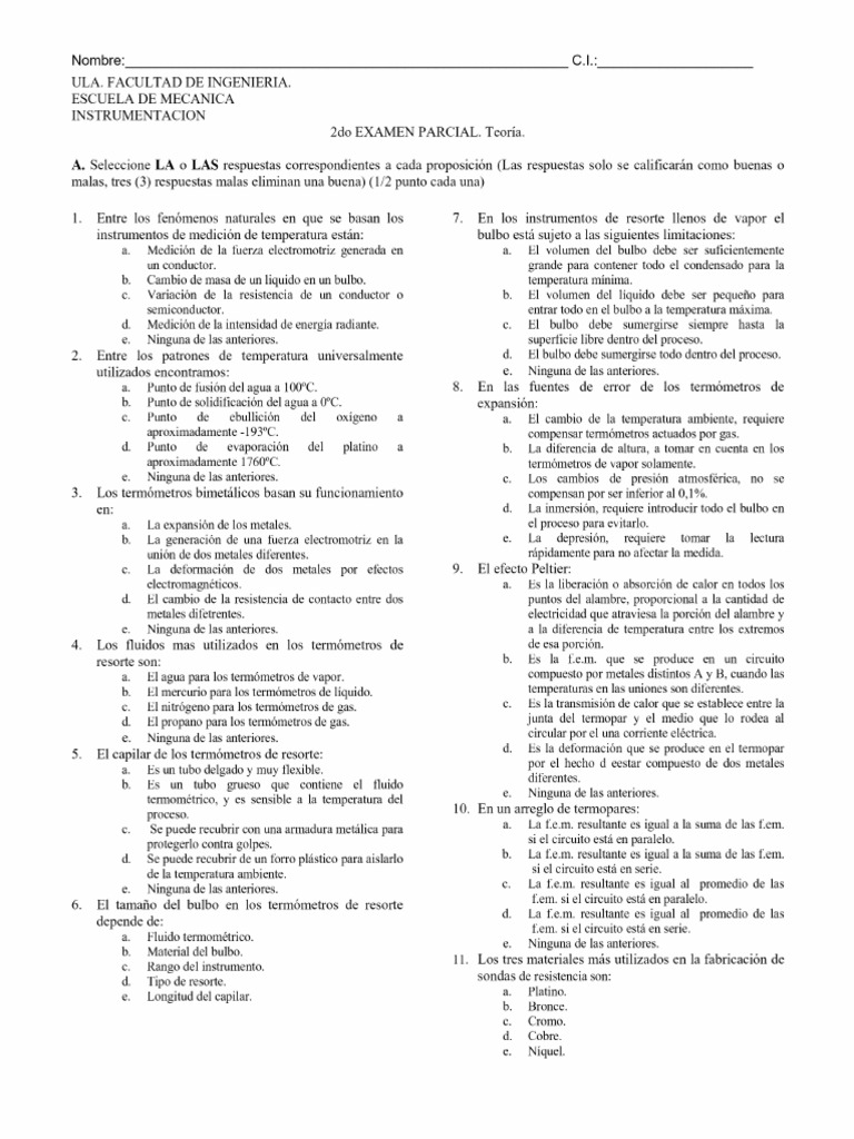 2do Parcial Ejercicios y Preguntas - Doc - 2P - I - Ejercicios - Preguntas | PDF