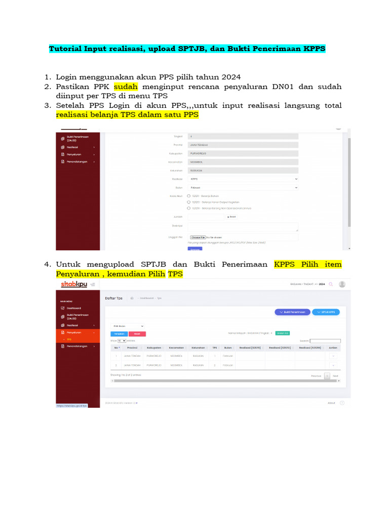 Tutorial Sitab KPPS | PDF