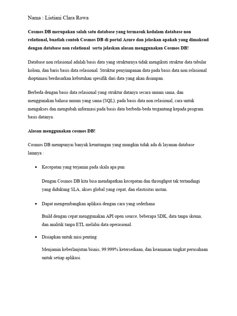 AzureDataFundamental - Asinkron5 - Listiani Clara Rowa | PDF