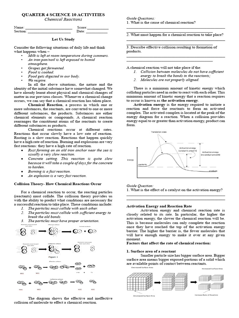 Q4-MODULE-4-COMPRESSED | PDF | Reaction Rate | Chemical Reactions