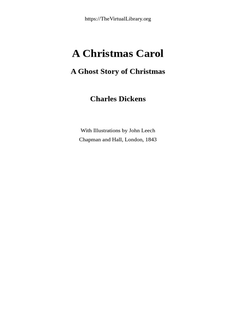 A Christmas Carol - Charles Dickens PDF | PDF | Jacob Marley