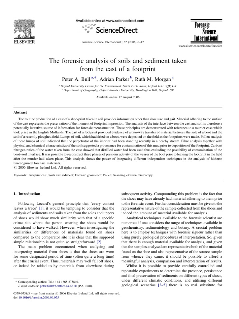 Bull et al. (2006) - The forensic analysis of soils and sediment taken ...