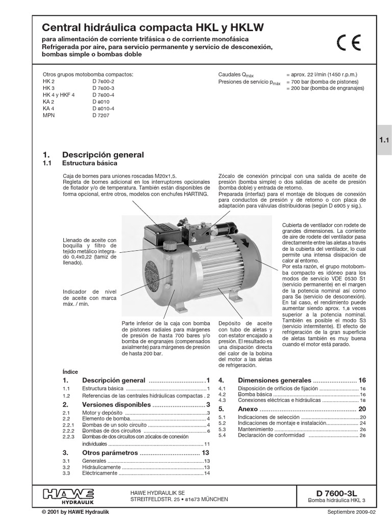D7600 3L Motores | PDF | Bomba | Energia electrica