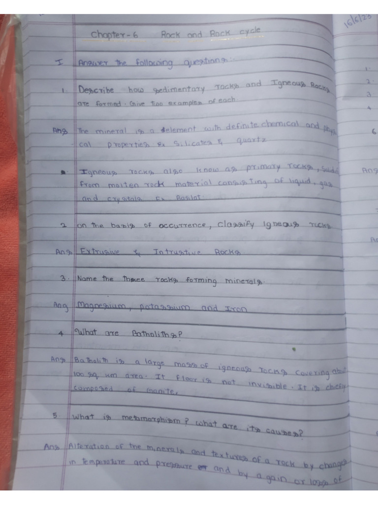 Geography Chapter 7 Rock Sand Rock Cycles Icse | PDF