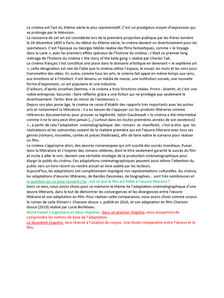 Intro Probl | PDF | Cinématographie | Romans