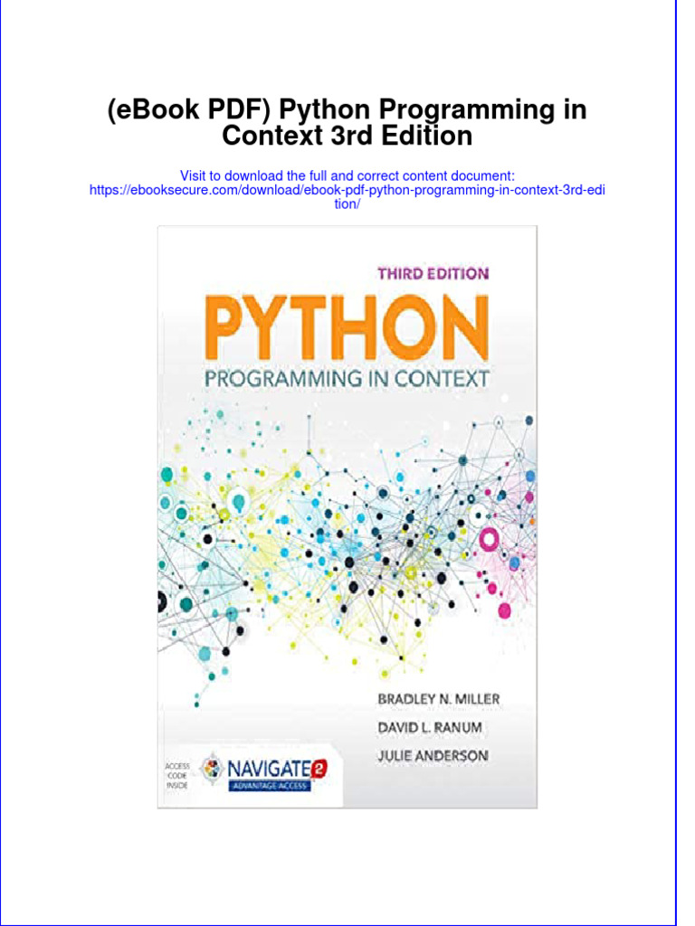 Python Programming in Context 3Rd Edition Full Chapter | PDF | Cluster ...