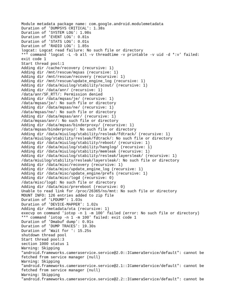 Bugreport Amber - Global UP1A.231005.007 2024 02 13 20 25 51 Dumpstate - Log 27885 | PDF ...