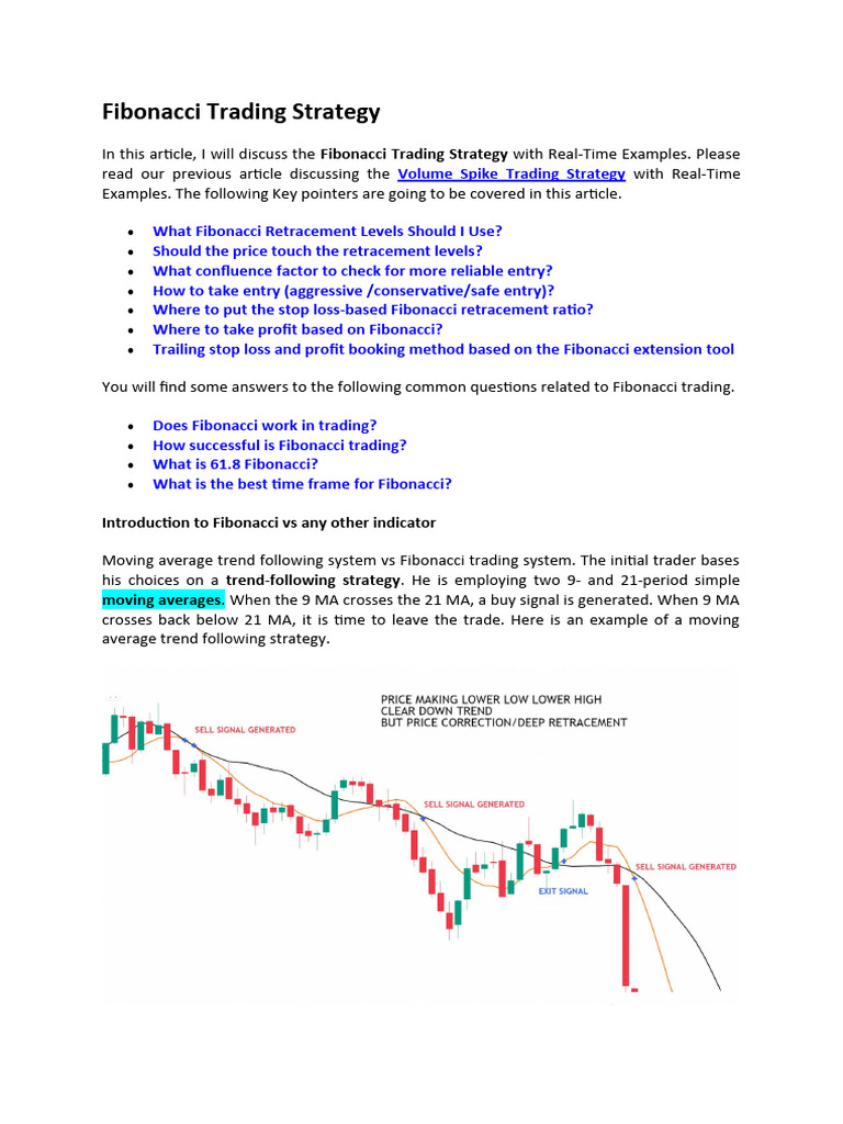 Fibonacci Trading Strategy | PDF | Technical Analysis | Financial Markets