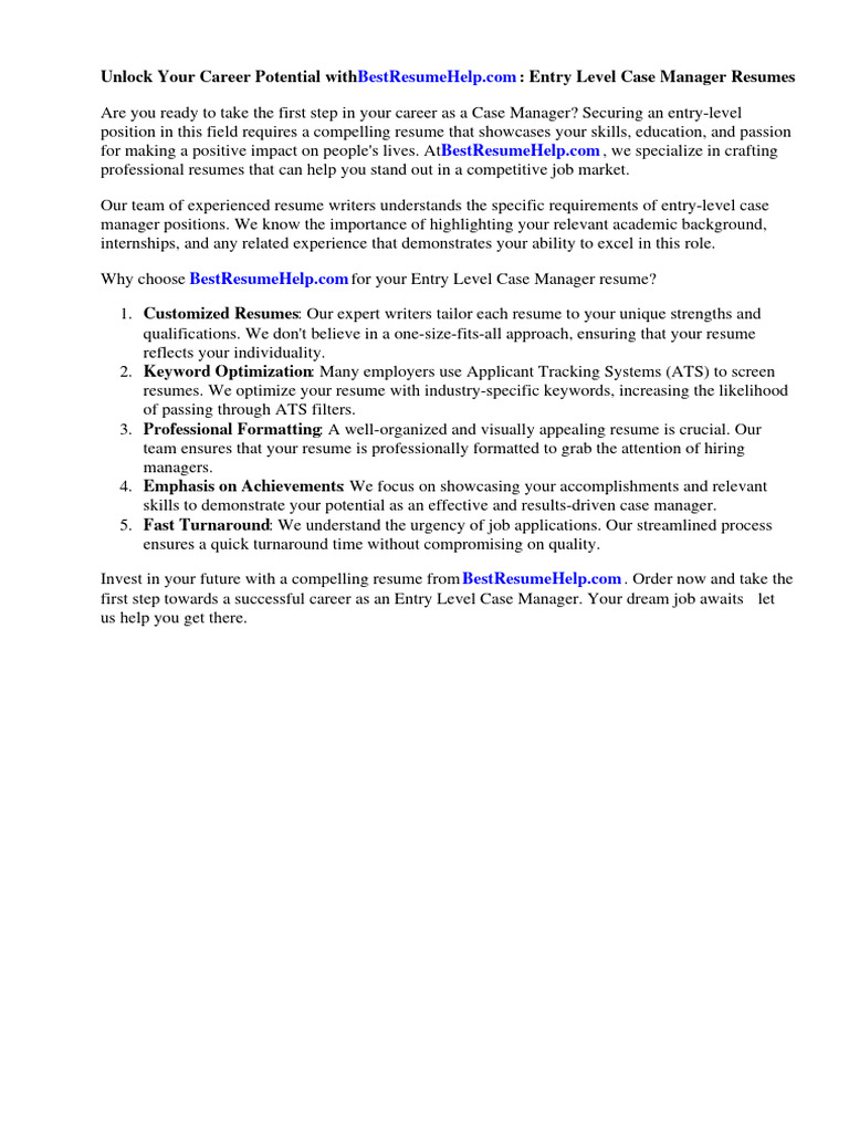 Entry Level Case Manager Cover Letter Sample | Download Free PDF ... Entry Level Case Manager Cover Letter Sample | Download Free PDF ...