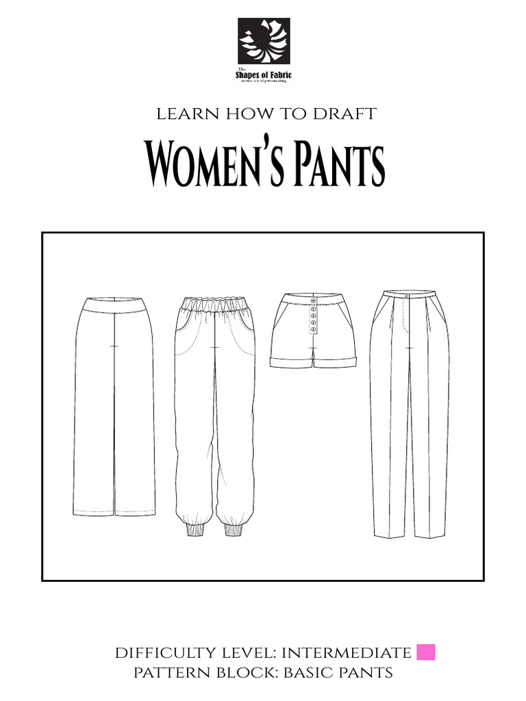 Womens Pants Sewing Pattern | PDF | Seam (Sewing) | Trousers