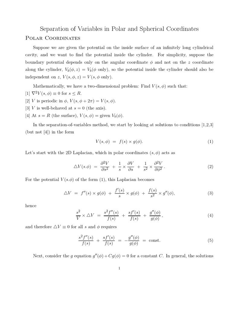 Separation | PDF | Physics | Differential Geometry