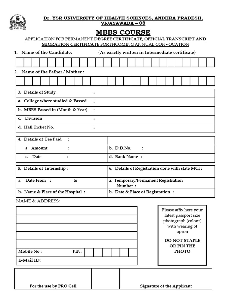 MBBS Application 2024 gg | PDF | Vocational Education | Health Care