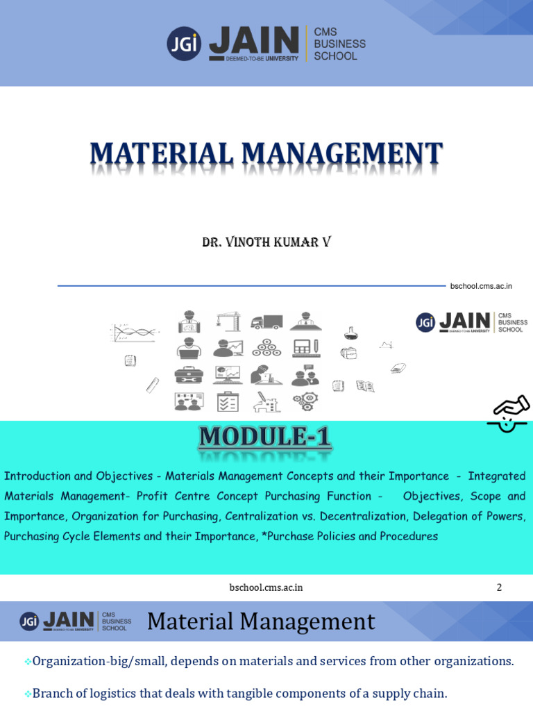 MM Module-1 | PDF | Procurement | Inventory