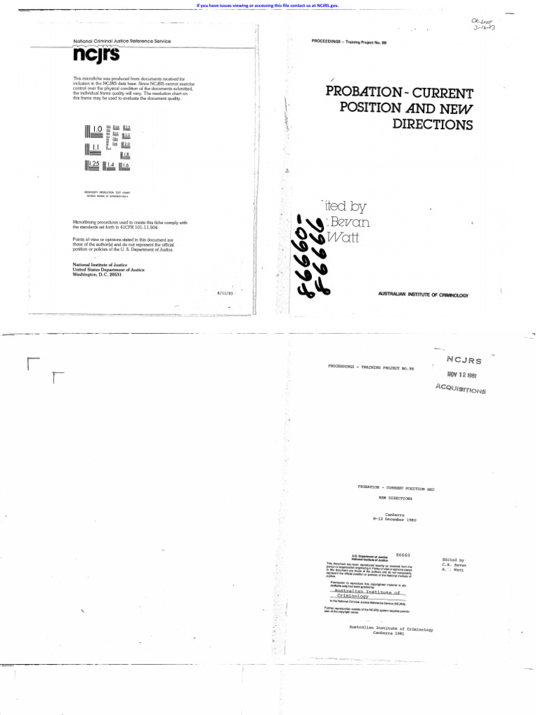 Probation | PDF | Probation | Crimes