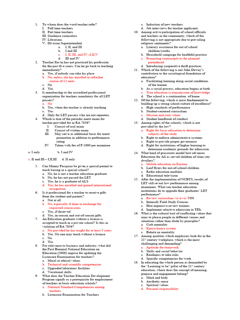 Learning Enhancement 6 Question Only 1 | PDF | Teachers | Rationalism
