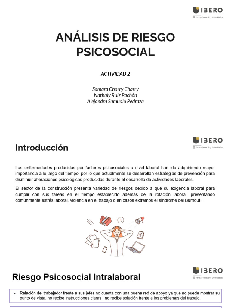 Análisis de Riesgo Psicosocial | PDF | Planificación | Burnout ocupacional