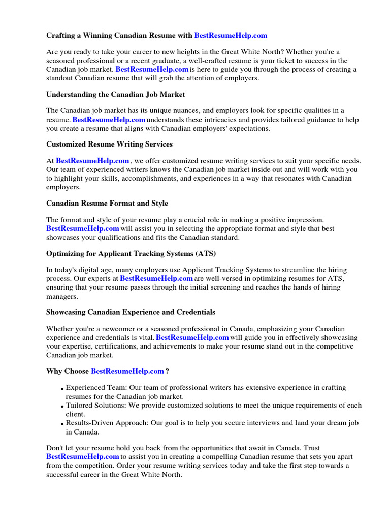 Canadian Resume | PDF