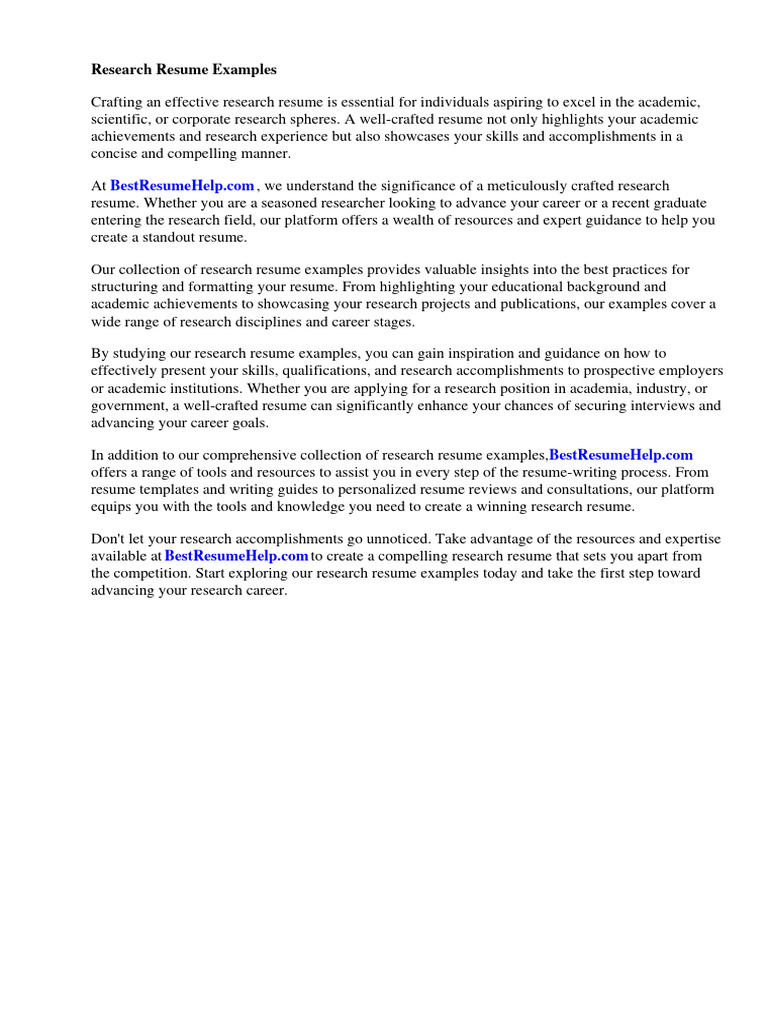 Research Resume Examples | PDF | Machine Learning | Data