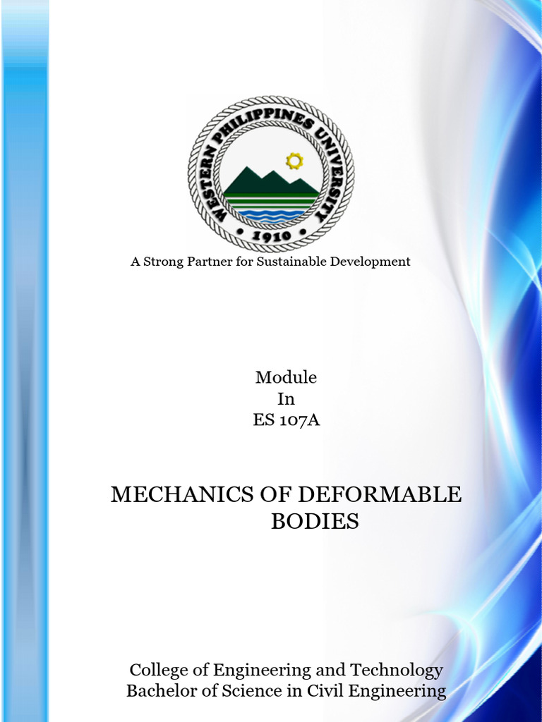Mechanics of Deformable Bodies Module 6 | PDF | Bending | Beam (Structure)