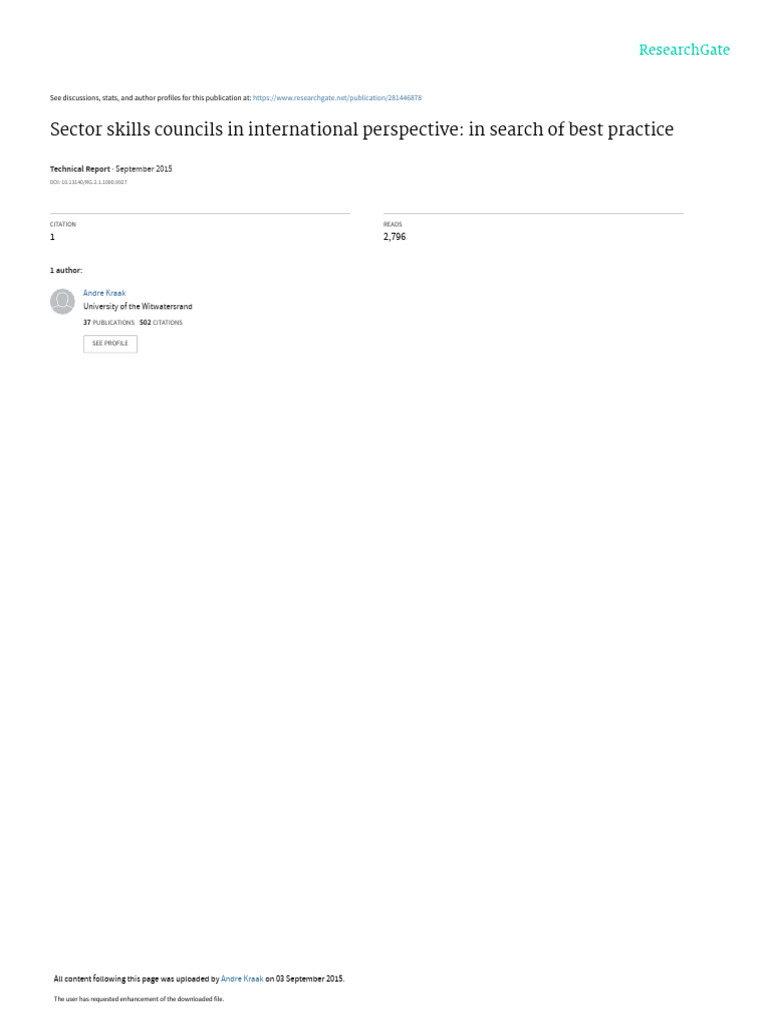 Best Practices for Sector Skills Councils | PDF | Vocational Education ...