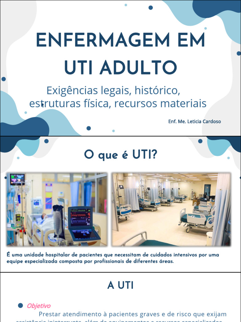 unidade 2 ESTRUTURA E FUNCIONAMENTO DA UTI | PDF | Unidade de Tratamento Intensivo (UTI ...