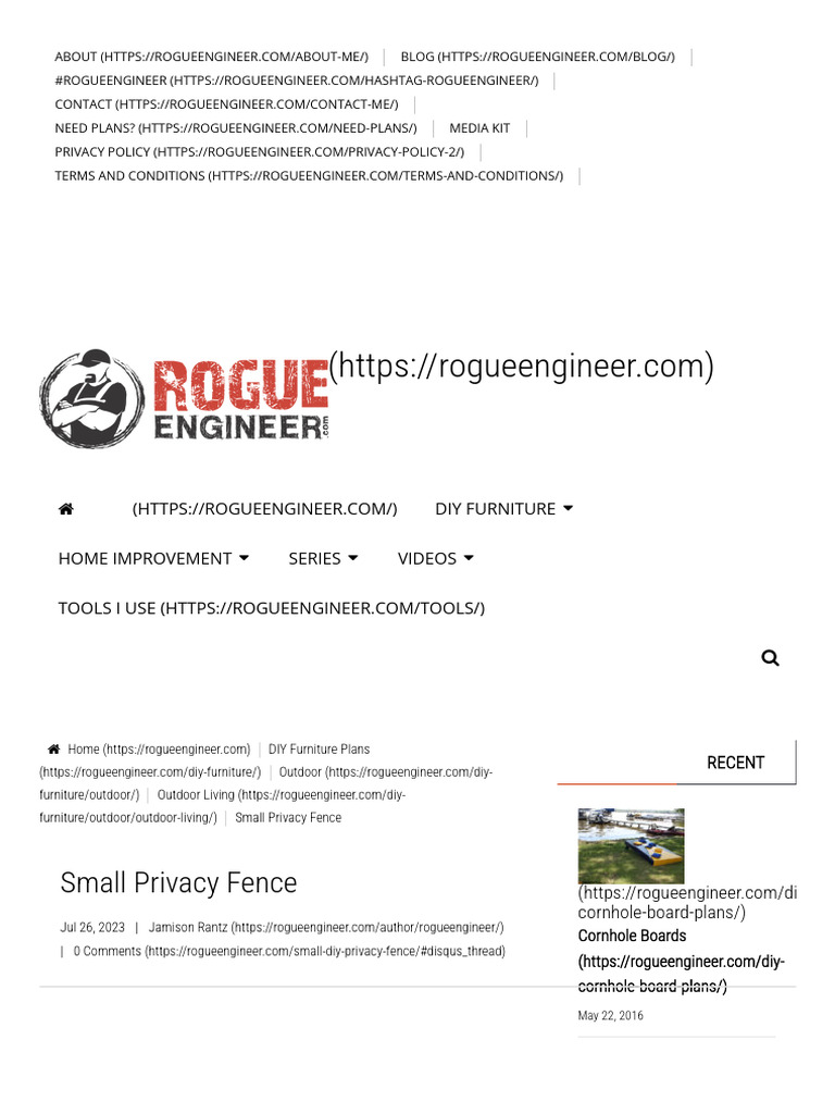 Small Privacy Fence Rogue Engineer | PDF