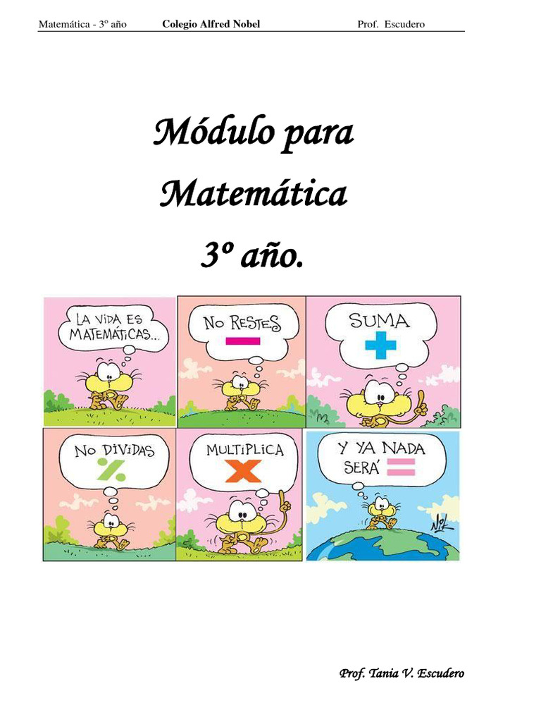 Módulo 3ro 2024 | PDF | Evaluación | Función (Matemáticas)