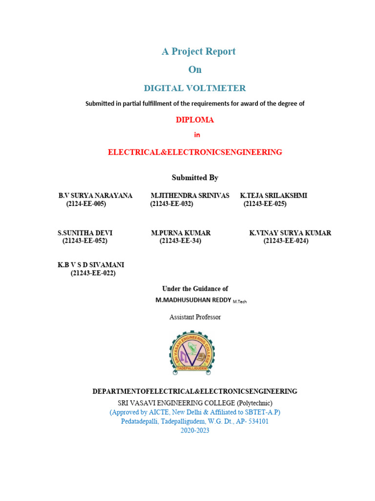 Surya 'S Report | PDF | Analog To Digital Converter | Voltage