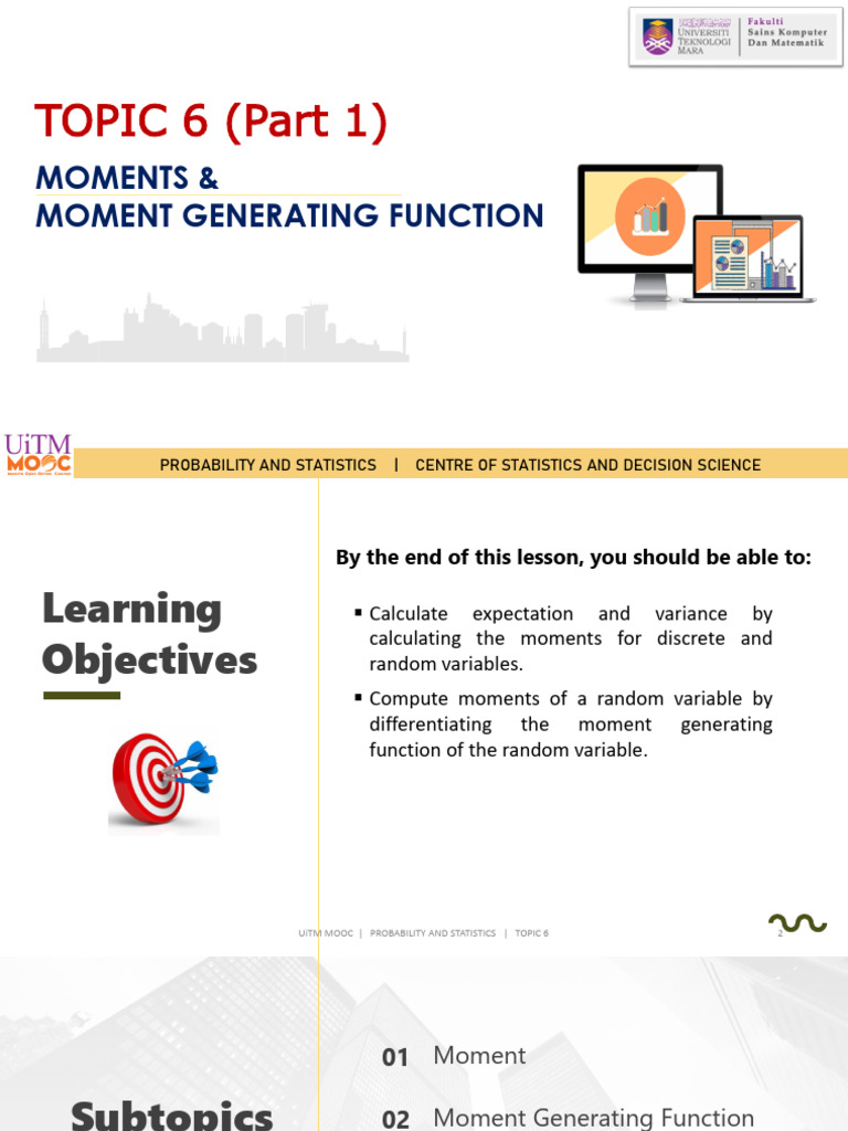 Topic 6 Part 1 | PDF | Expected Value | Probability Distribution