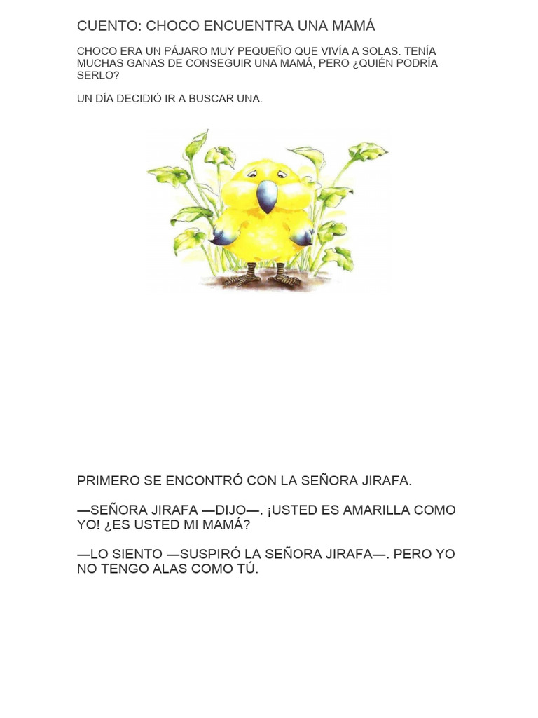 Cuento Choco Encuentra A Una Mama 1 | PDF