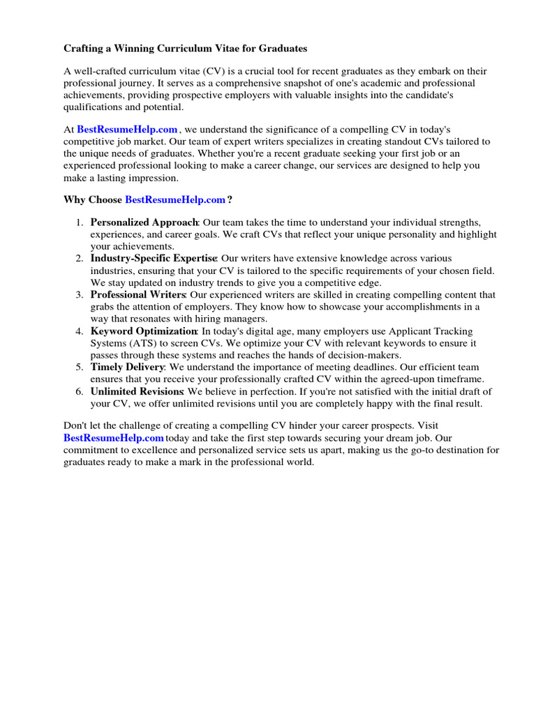 Curriculum Vitae Graduate School Application | Download Free PDF ...