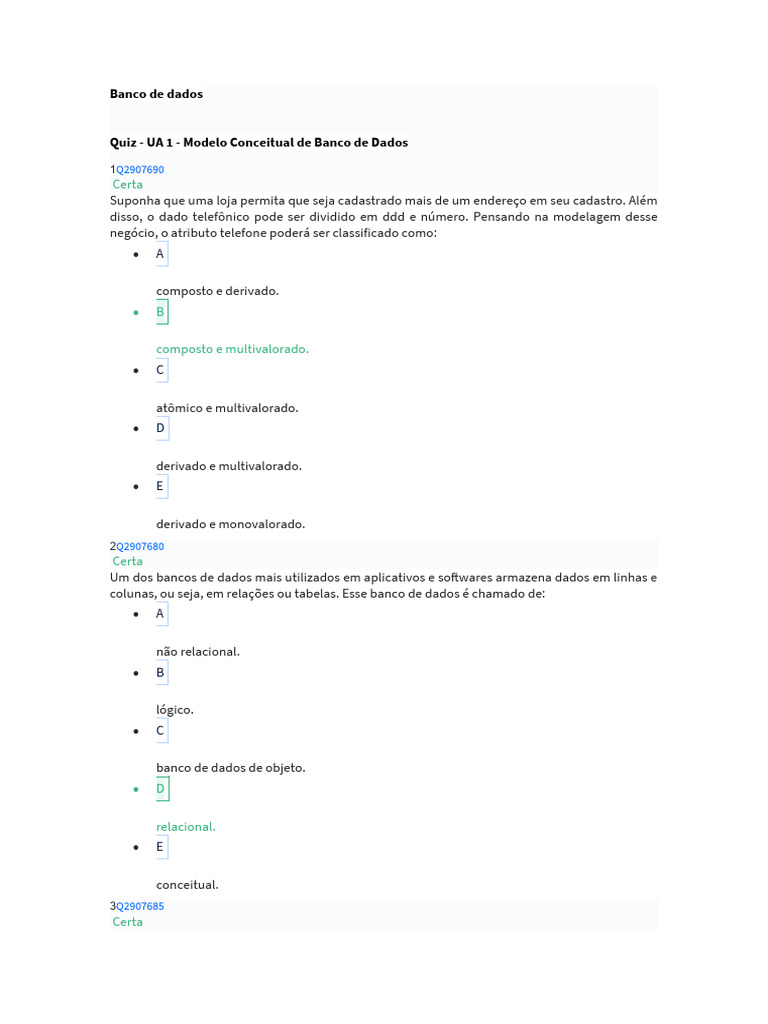 Banco de Dados | PDF | Bancos de dados | SQL