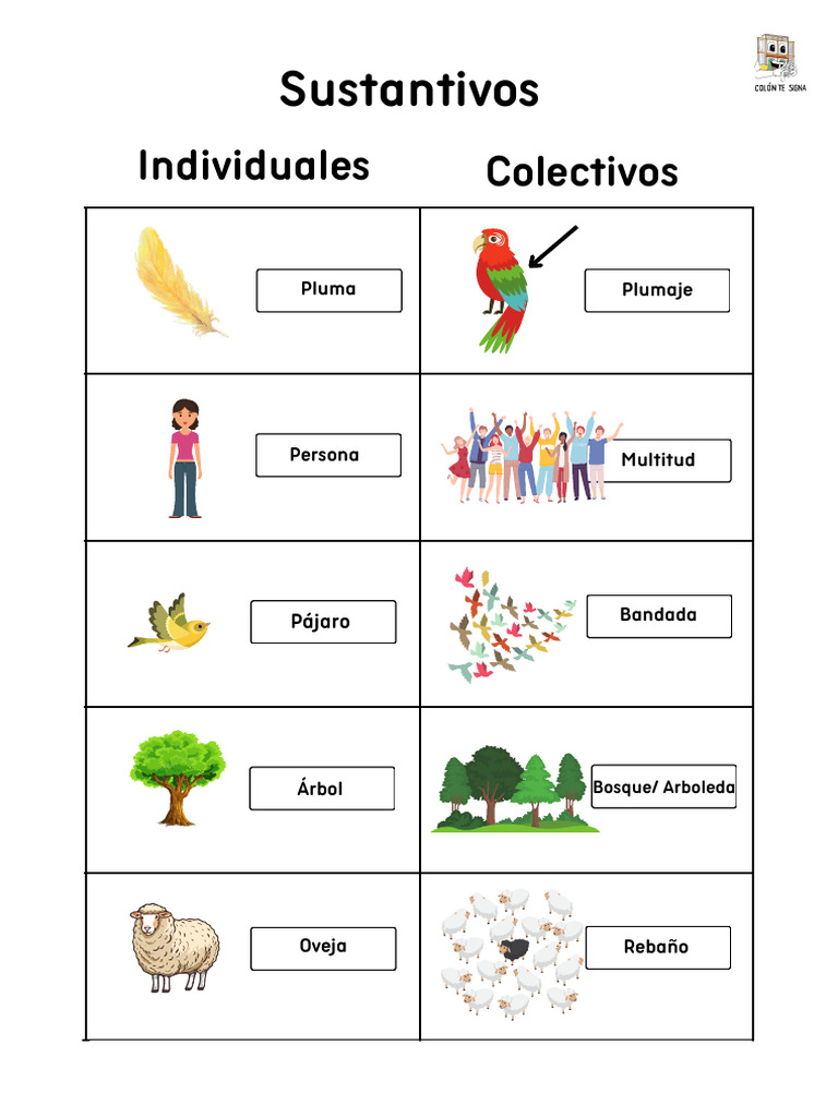 Sustantivos Individuales-Colectivos | PDF