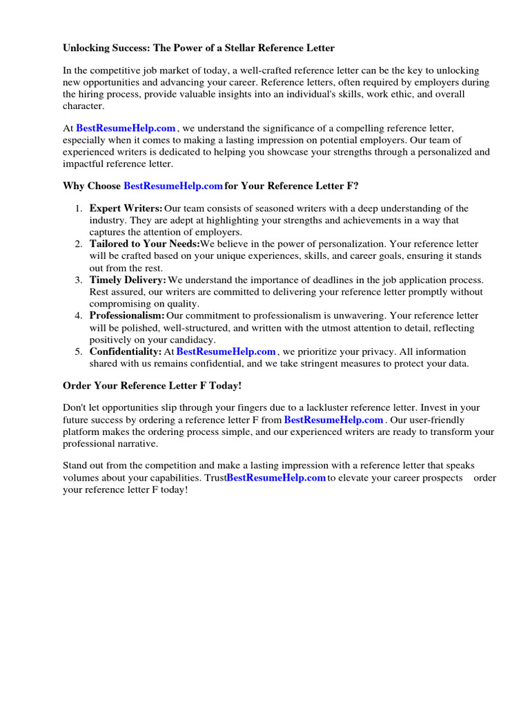 Reference Letter For An Employee | Download Free PDF | Employment | Reason